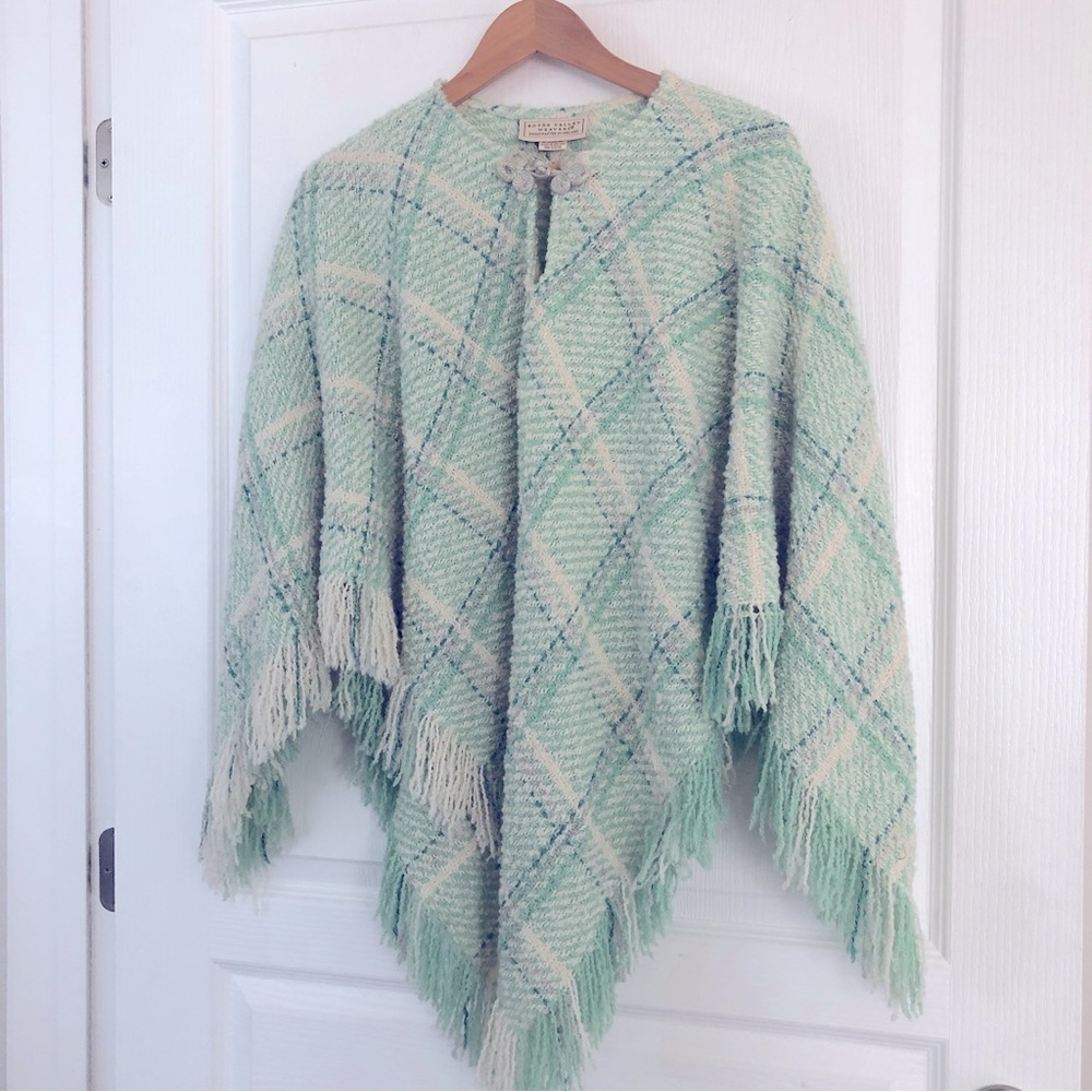 Boyne Valley Weavers Irish Fringed Poncho - Gem